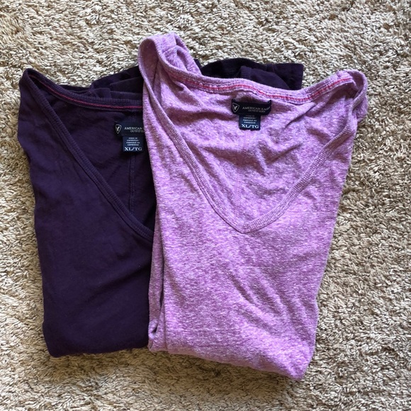 American Eagle Outfitters Tops Sold Localbundle Of 2 Long Sleeve Neck Shirts Poshmark